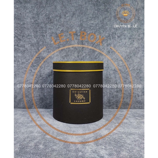 Black flower arrangement box with gold border | Shopee Malaysia