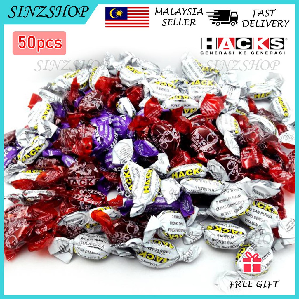 HACKS CANDY 50PCS ASSORTED GULA-GULA RAYA HALAL | Shopee Malaysia