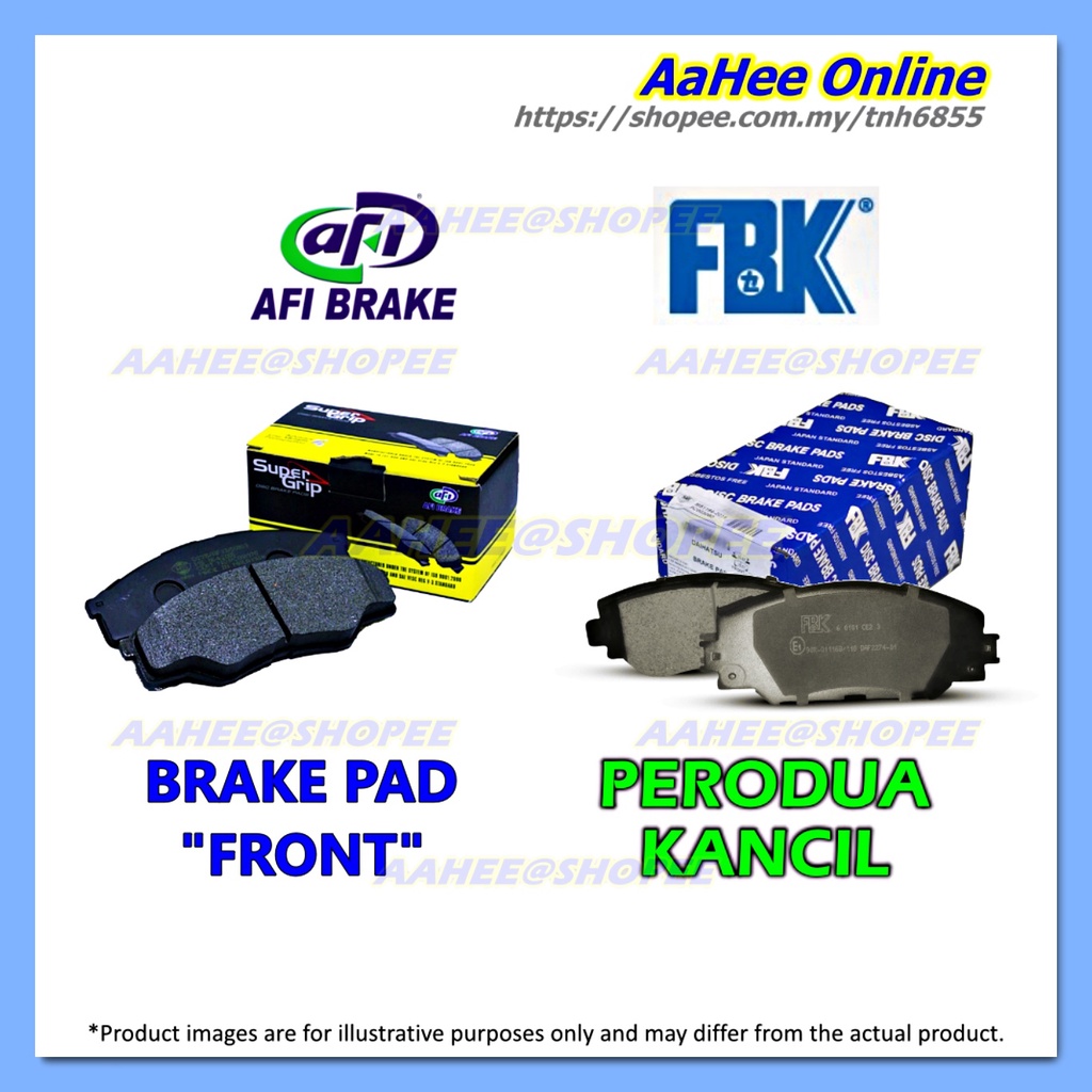 Brake Pad Front - Perodua KANCIL 660 850 AFI Super Grip D0004 AF0004 FBK Original MALAYSIA ...