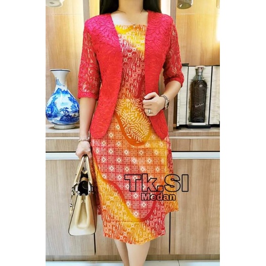 !!READY STOCK!! SETELAN DRESS BATIK BAHAN KATUN STRETCHY & ROK BLAZER ...