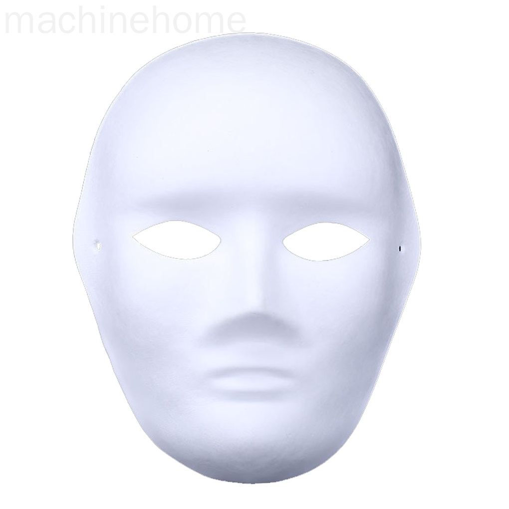 Arts festival DIY White Mask Halloween White Plain Paper Full Face ...