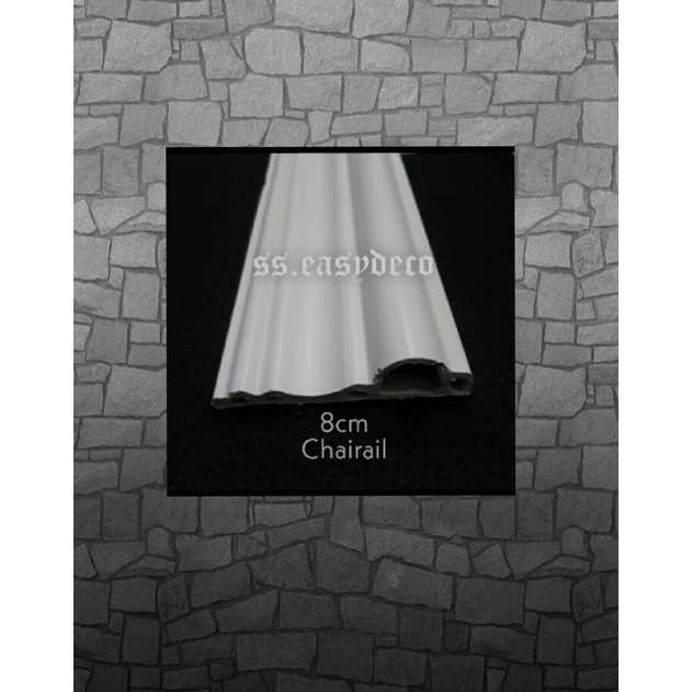 Wainscoting PVC Chairail 8cm [+/- 5 kaki][READY STOCK] | Shopee Malaysia