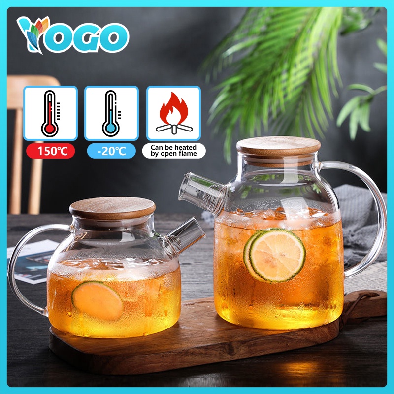 YOGO 🔥Dapur gas sesuai🔥1L/1.6L/1.8L Teko kaca borosilikat balang air ...