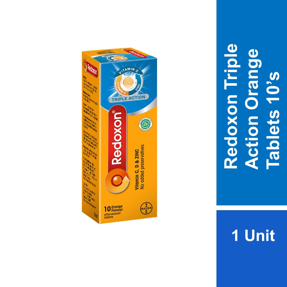 Redoxon Triple Action Effervescent Tablet - Orange (10's) | Shopee Malaysia