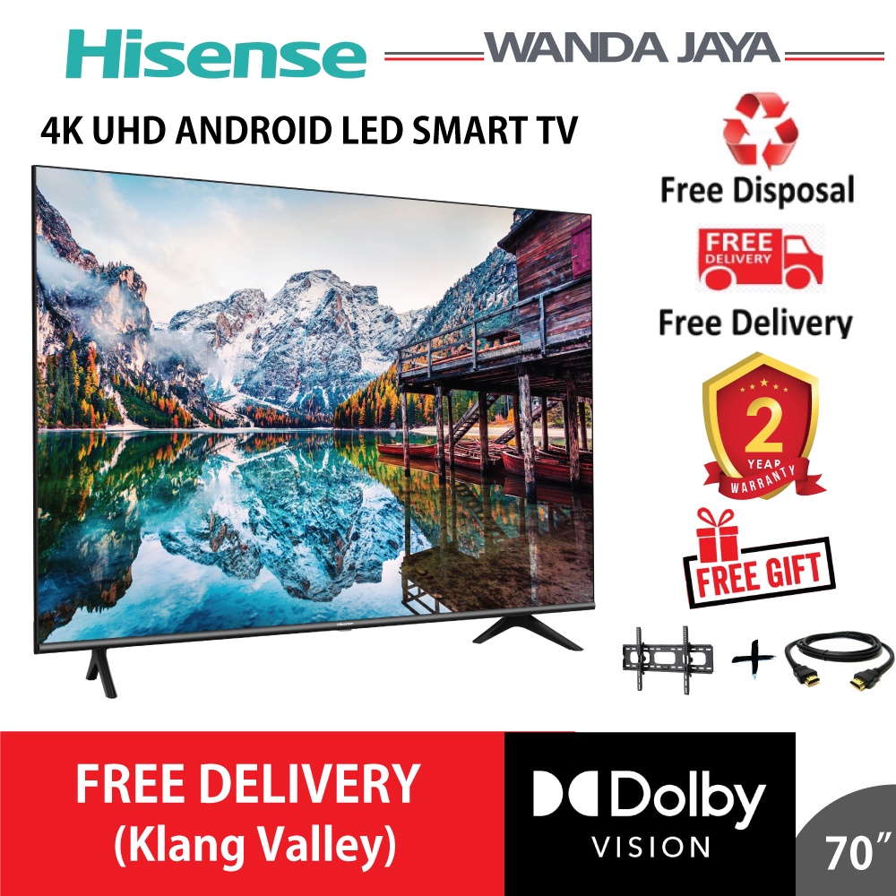 [FREE DELIVERY] [FREE GIFT] Hisense Android TV LED 70 inch 4K 70A6500G ...