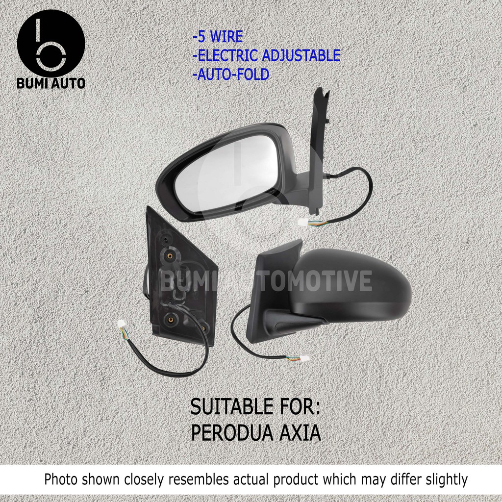 Perodua Axia 1.0 G/Advance Electric Adjustable Door Mirror Side Mirror ...