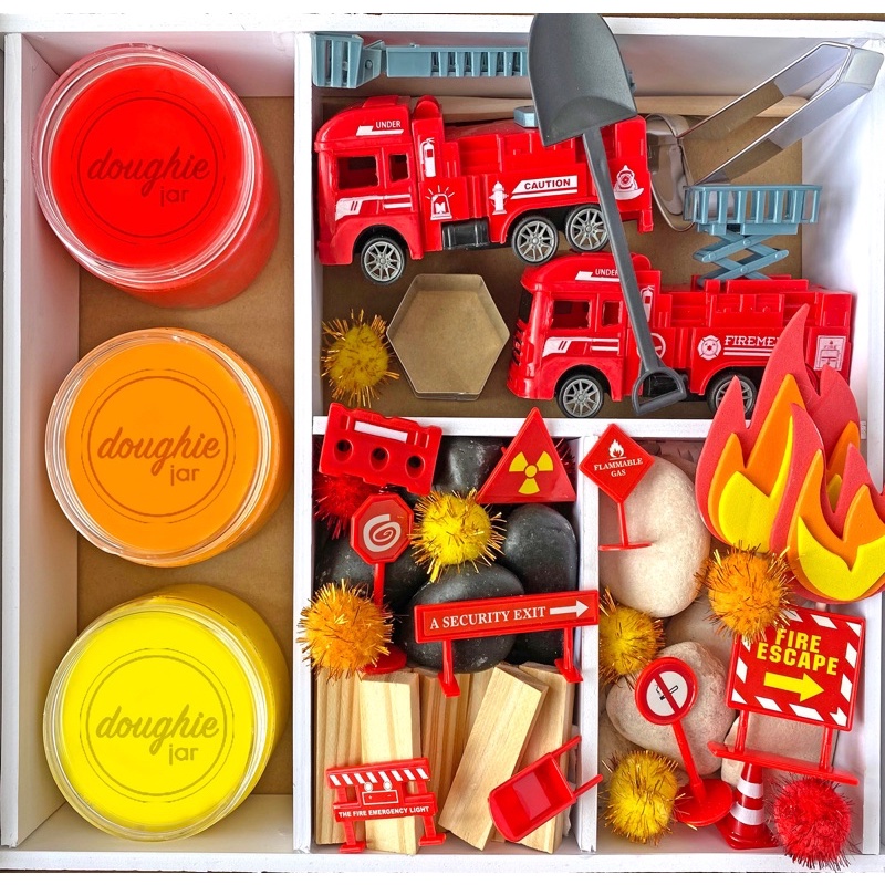 Firefighter Play Dough Kit Set | Montessori Educational Sensory Toy ...