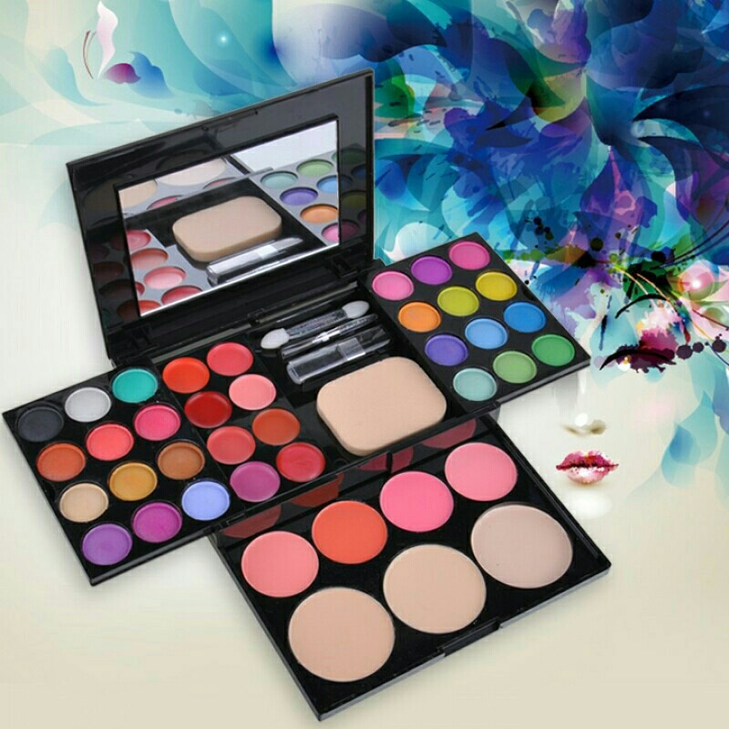 ADS Fashion Eyeshadow Palette Eye shadow+Lip Gloss+Blush Makeup Powder ...
