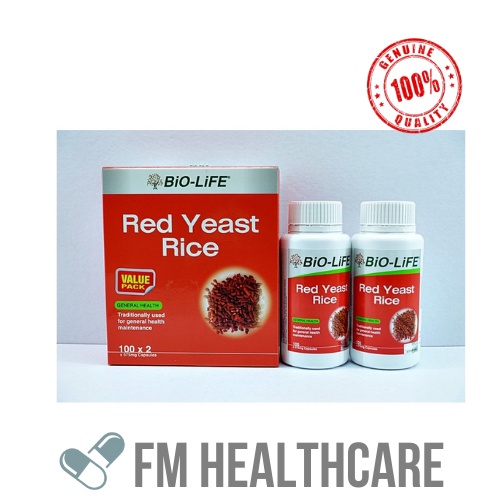 Bio-Life Red Yeast Rice (30’s vege capsules x2 / 100's vege capsules x ...