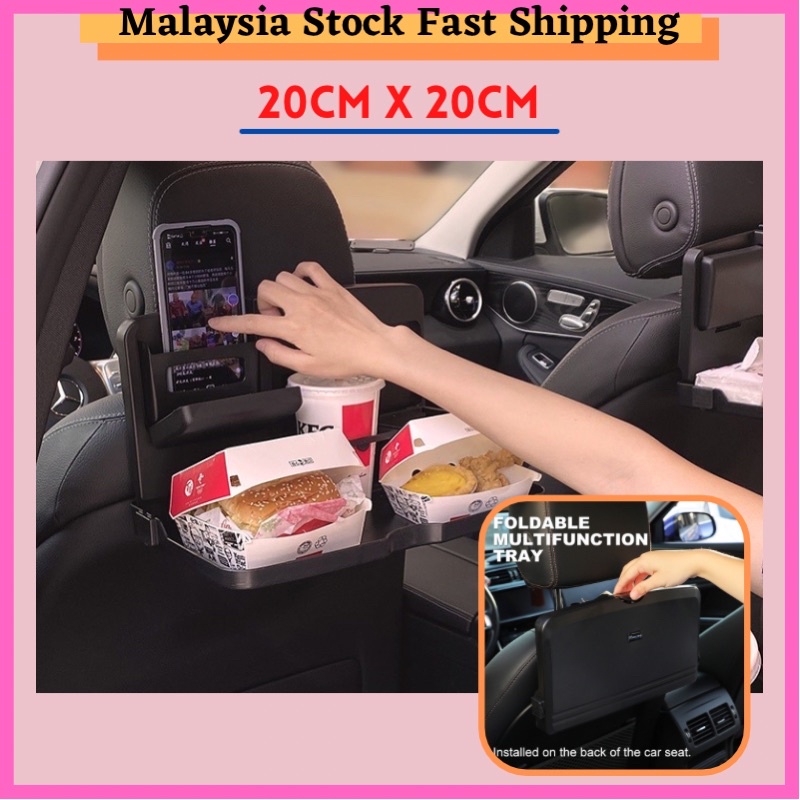 LUCKY Foldable Car Food Tray with Bottle & Cup Holder Steering Wheel ...