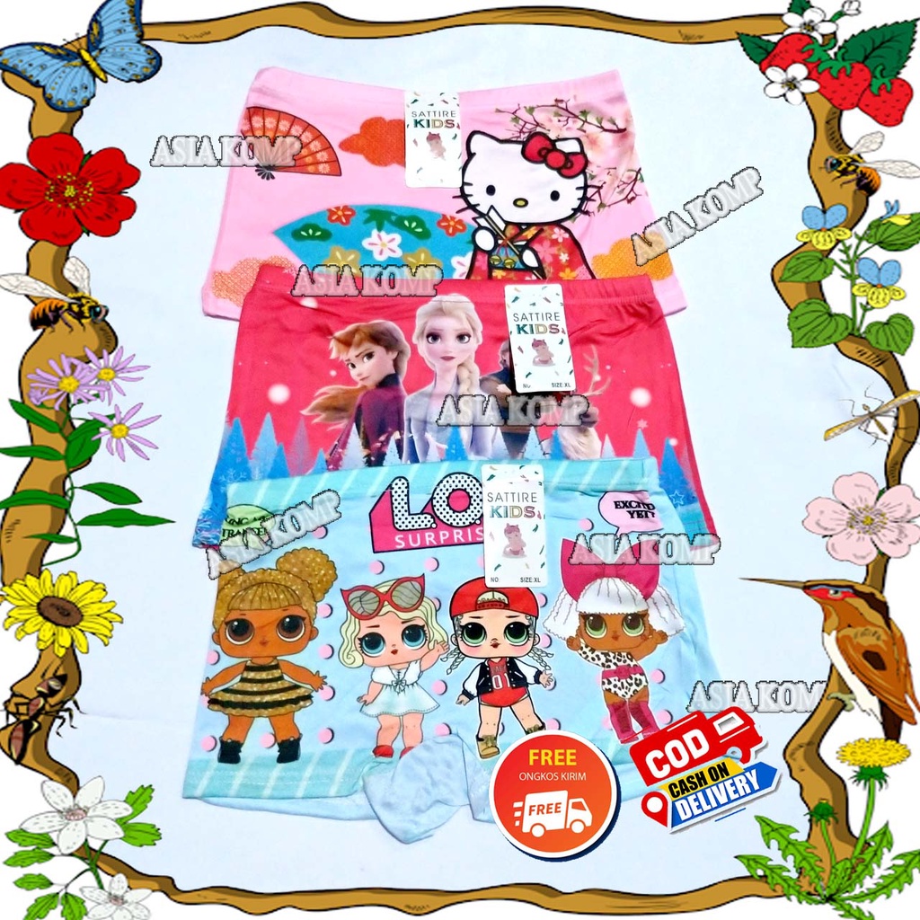 You can choose the picture - SATTIRE KIDS Girls' Boxer Panties with ...