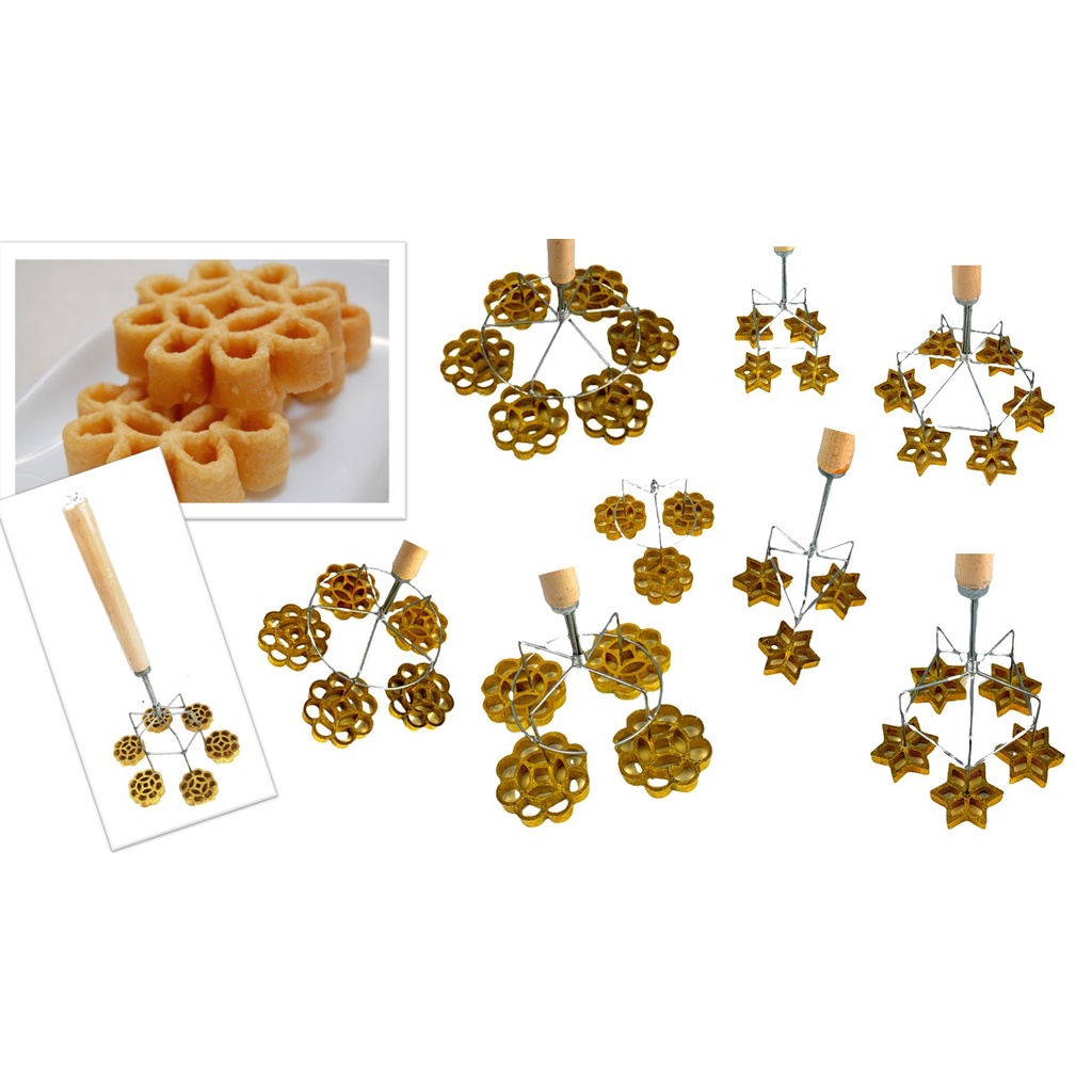ACUAN KUIH LOYANG TEMBAGA / ROSE COOKIES MOULD /LOYANG HONEY COMB ...