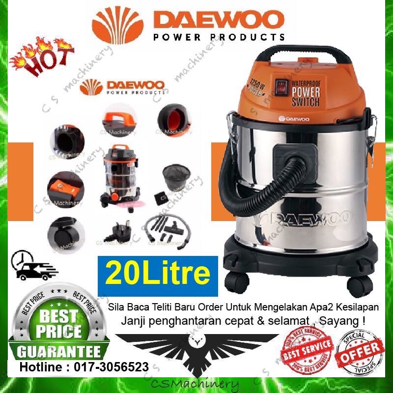 🇰🇷Original Korea DAEWOO DAVCW90-20L / 30L Dust & Water Vacuum Cleaner 1250W or Q9 Vacuum ...
