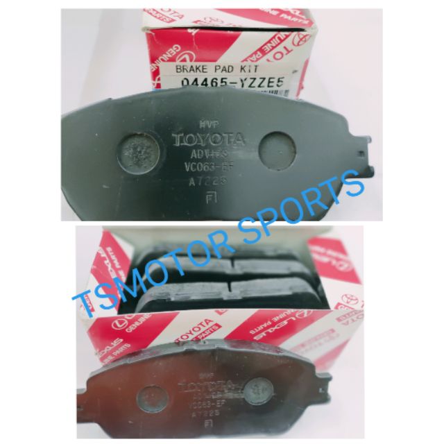 ORIGINAL TOYOTA ALPHARD ESTIMA 04" FRT DISC PAD (04465-28510) | Shopee ...