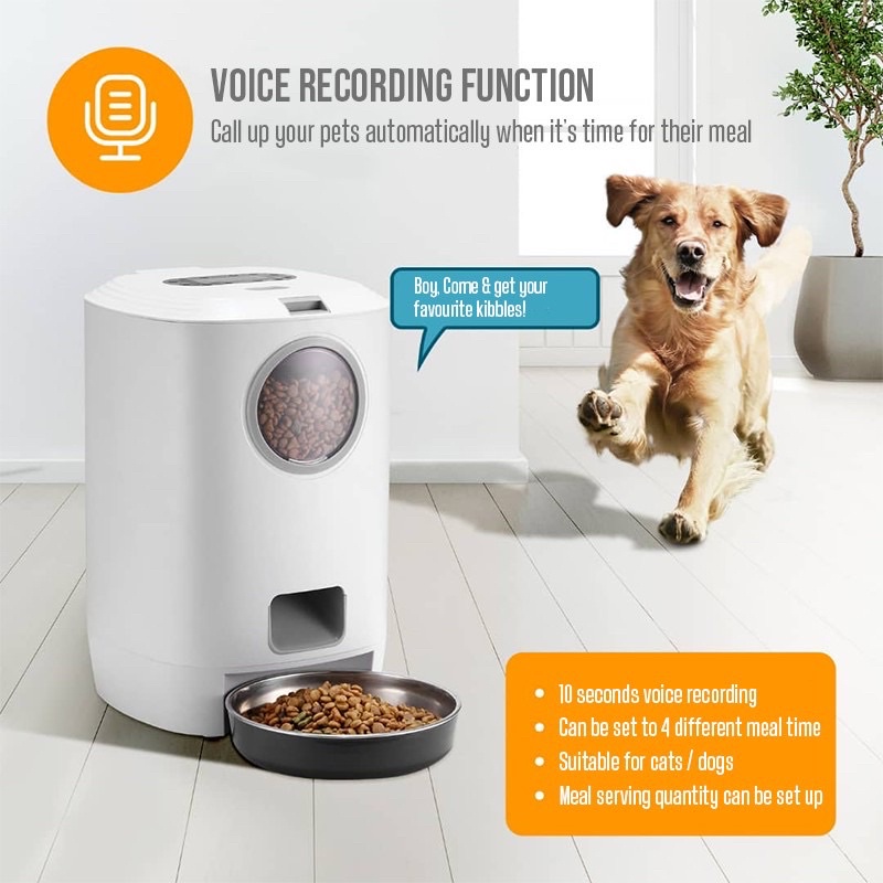 【READY STOCK】 4.5L Automatic Pet Food Automatic Dispenser Feeder For ...