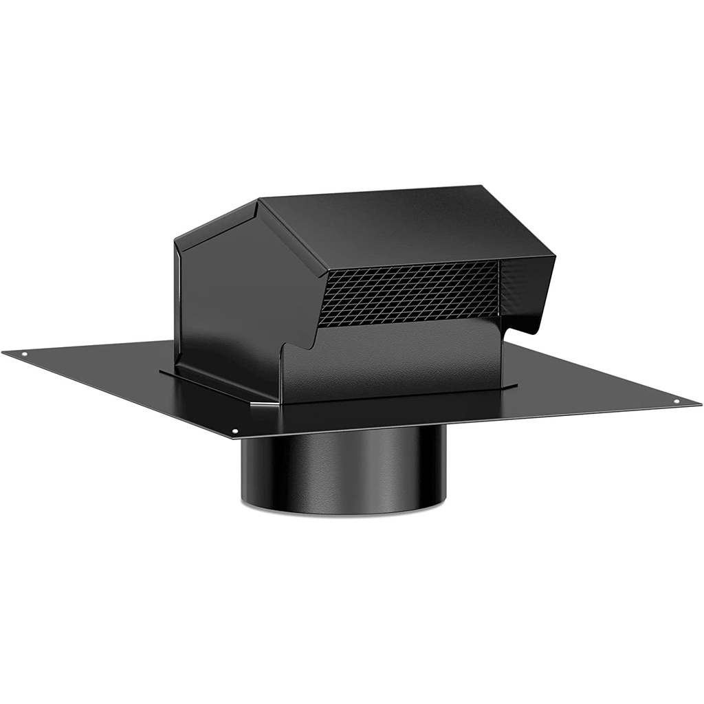 Hon&Guan 4'' Roof Vent Cap, Roof Vents for Houses Galvanized Steel ...