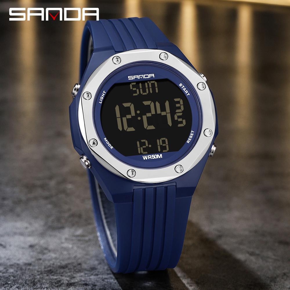Sanda Multifunctional LED Digital Display Watch Casual Sports Watch Multifunctional Cool ...