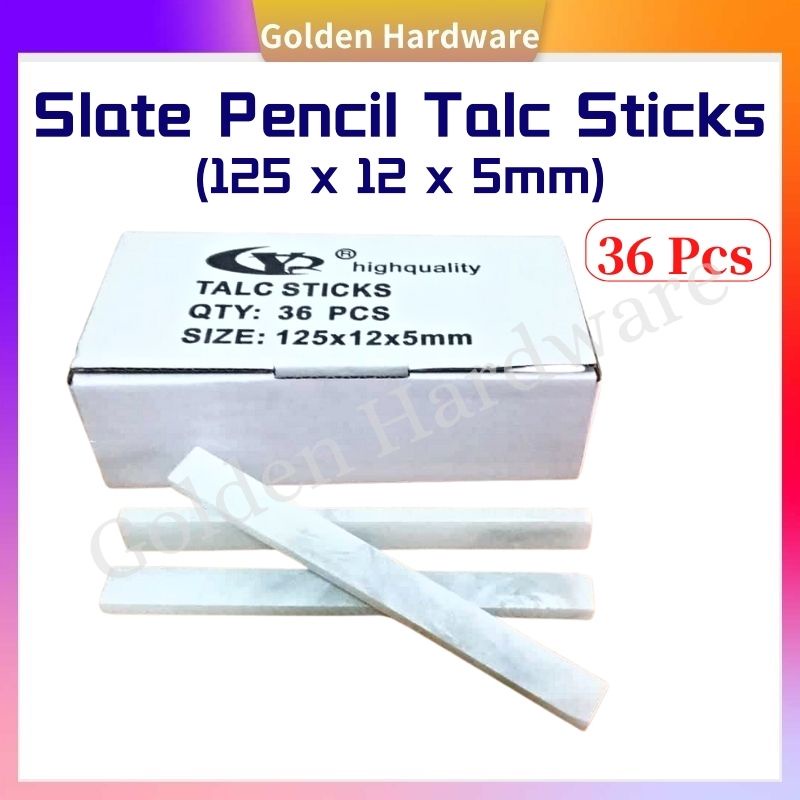 1 Box - Slate Pencil Talc Stick (125 x 12 x 5mm) / Talc Chalk Pen ...