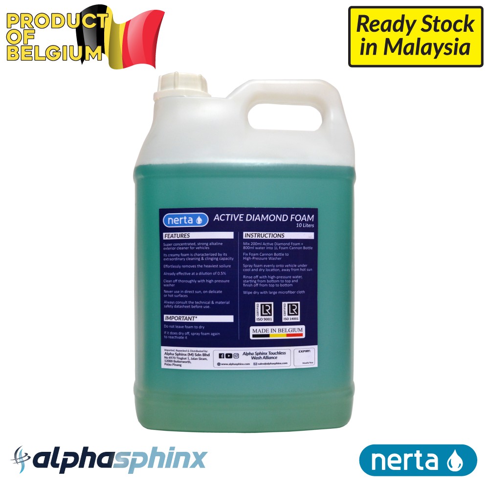 Nerta Active Diamond Foam (10 Litre) Touchless Car Truck Wash Shampoo ...