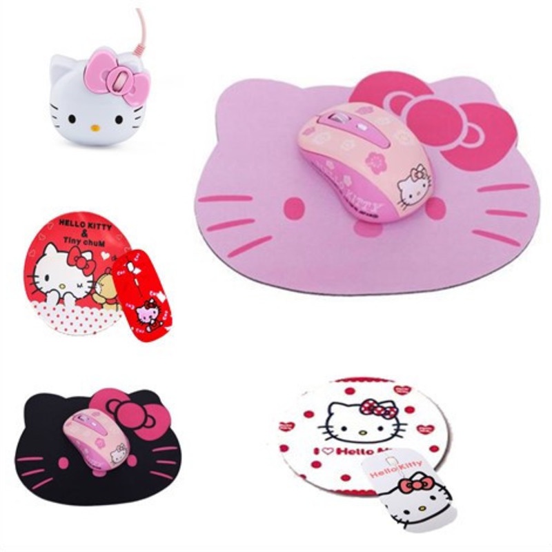 Anime Cute Creative Cartoon Hello kitty Mouse Wireless Computer Mouse 2 ...