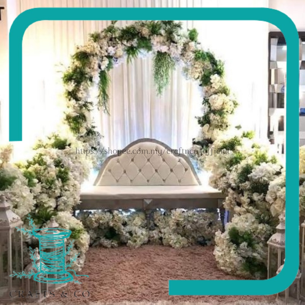 GERBANG BESI PELAMIN BULAT HEAVY DUTY / ROUND BALLOON BACKDROP ARCH FOR ...