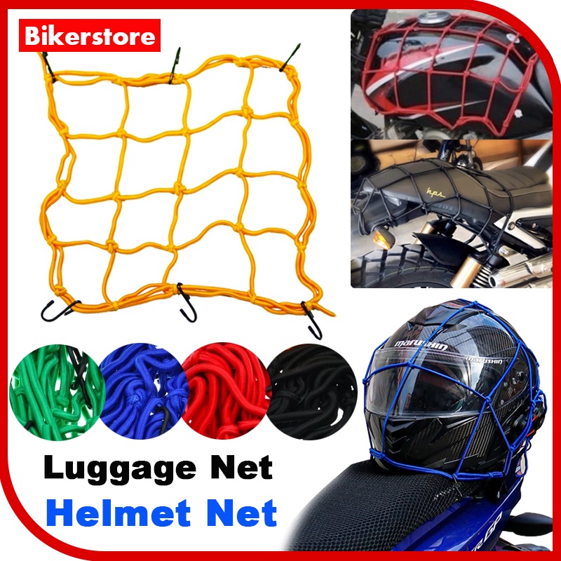 Motorcycle Net Cargo Net Flexi Helmet Net Stretchable Cord Jaring Motor ...