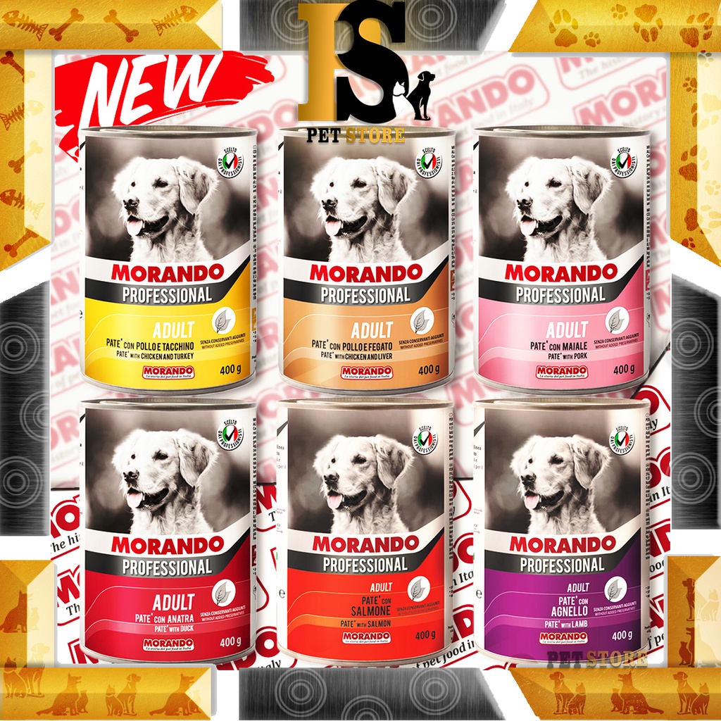 Morando Professional Pate Dog Canned Food Dog Wet Food 400G | Shopee ...