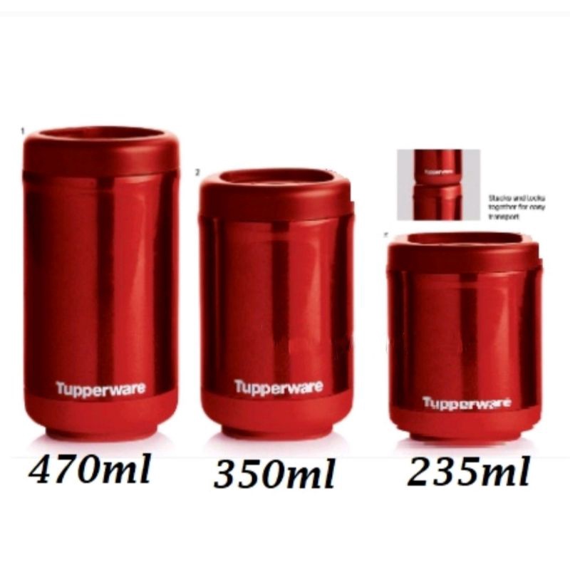 (READY STOCK)Tupperware stacking thermal flask (235ml)come with box ...