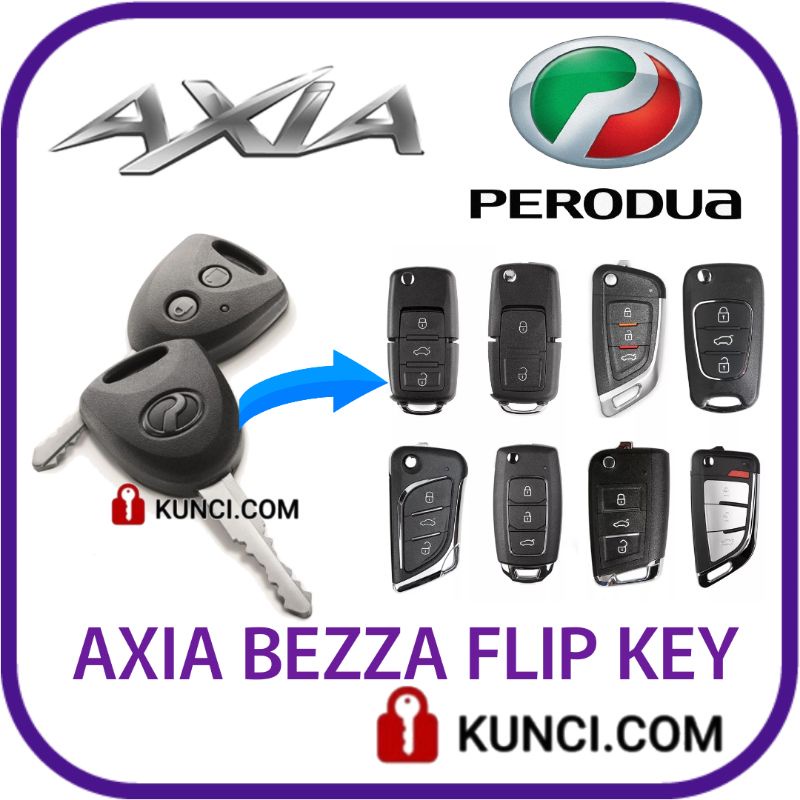 PERODUA AXIA BEZZA FLIP KEY REMOTE SET | Shopee Malaysia