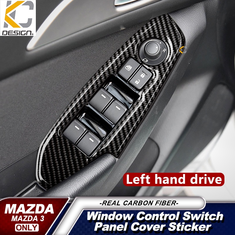 Car Interior Carbon Fiber Window lift button Decorative Trim Auto ...