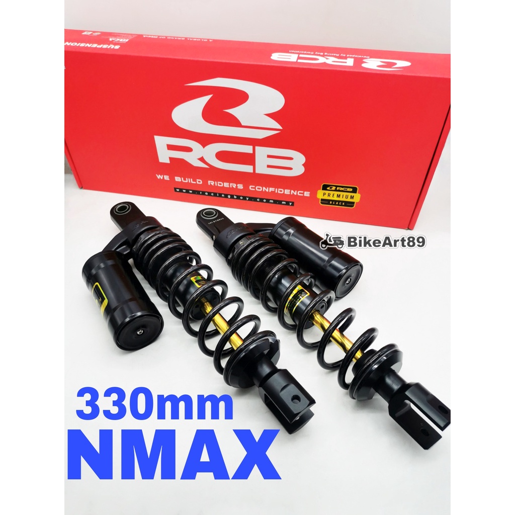 Racing Boy Absorber NMAX V1 330mm MB2 RCB N-MAX Monoshock Black Gold ...