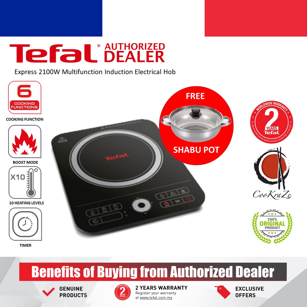 Tefal Express Multifunction Induction Electrical Hob Electrical Digital ...