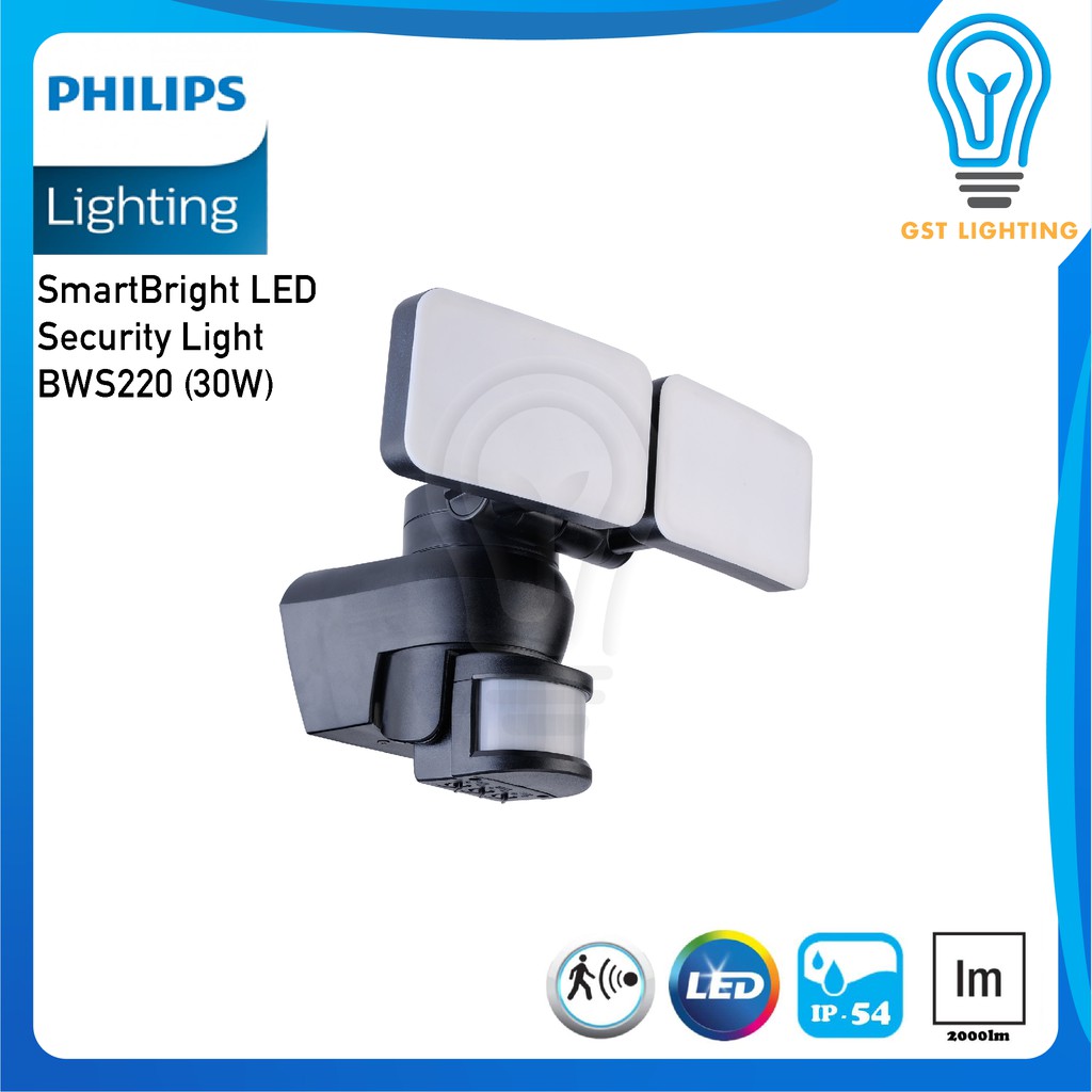 Philips BWS 220 Smart Bright LED Security Light with PIR Motion Sensor ...
