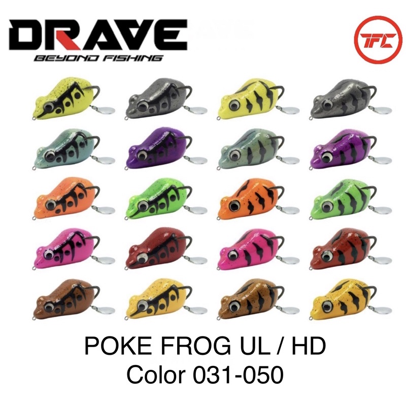 New Color DRAVE Poke Frog 7g 4cm Ultralight & Heavy Duty Rubber Soft ...