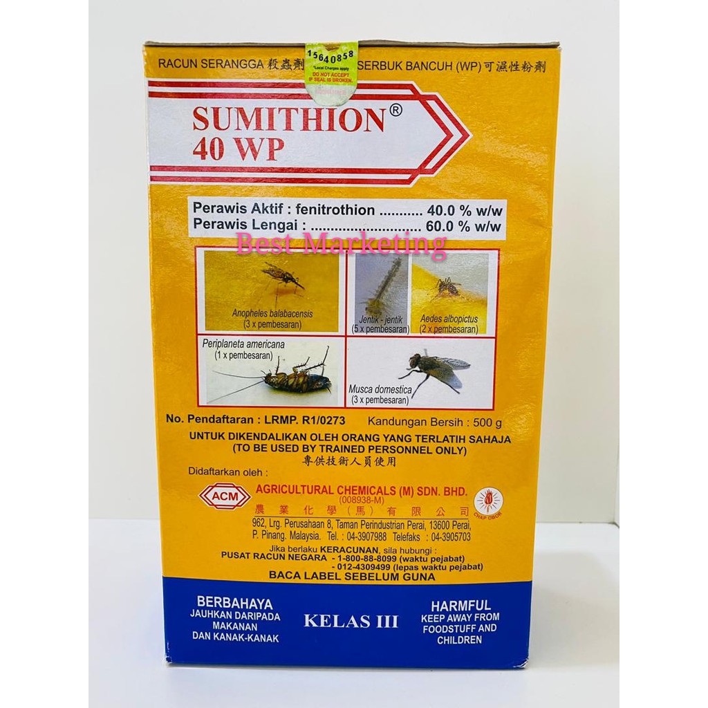 500G SUMITHION 40WP ACM / nyamuk | Shopee Malaysia