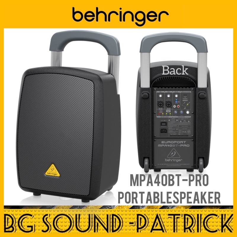 Behringer MPA40BT-PRO 8Inch Portable Pa System | MPA-40BT-PRO speaker | Shopee Malaysia