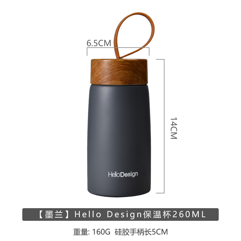 Sai Corak Kayu Cawan Termos Vakum Cawan Comel Mini Perut Cawan | Shopee ...