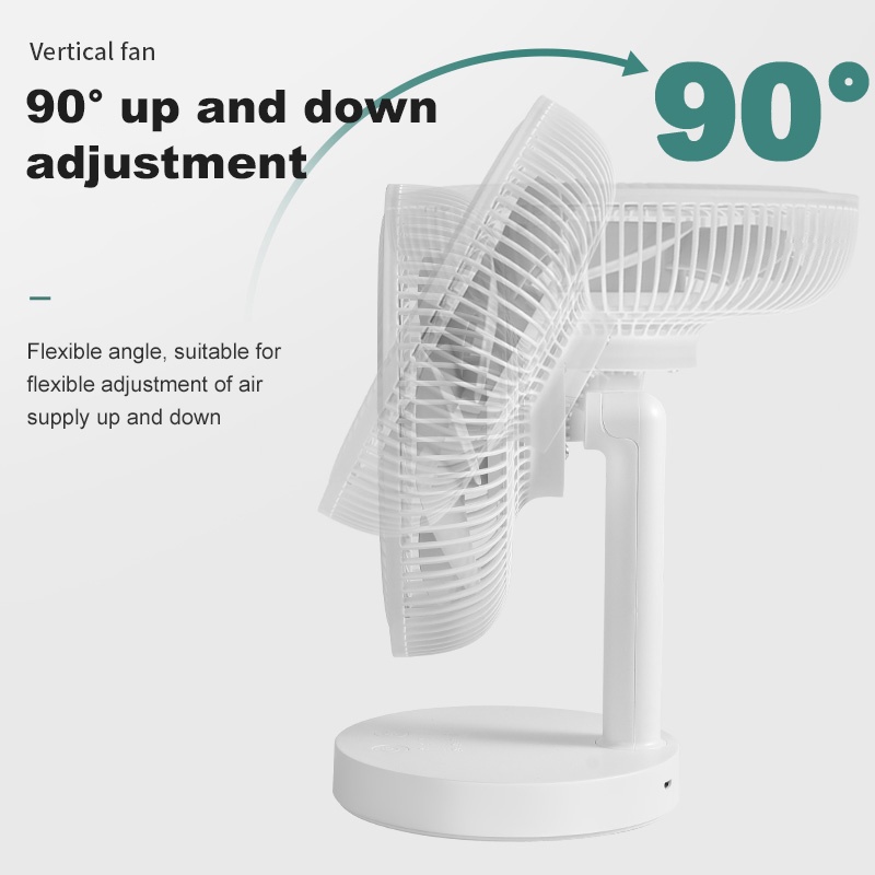 3600MA Table Fan Mini Desk Fan 4 Speed USB Desktop Fan Rechargeable Fan ...