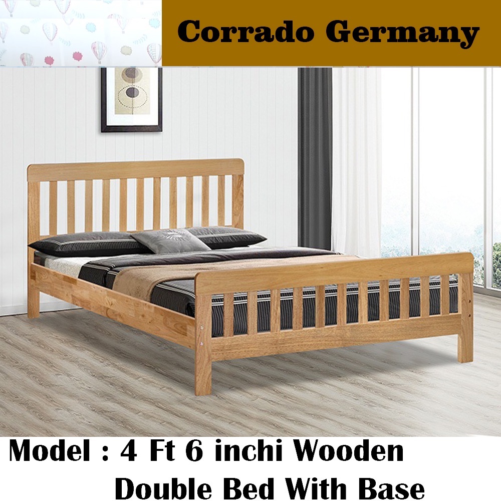 LOUISA SUPER SINGLE WOODEN BED B3 4ft 6 inchi /Super Single Bed Frame ...