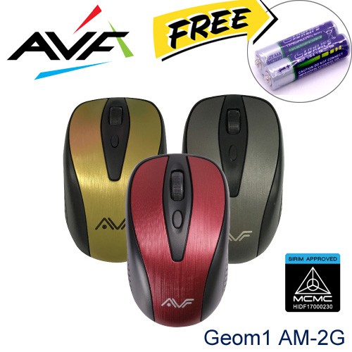 Original Avf GEOM1 AM-2G 2.4Ghz Wireless Optical Mouse With On/Off ...