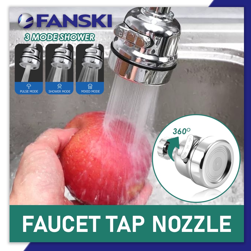Kitchen Water Tap Faucet Extender Nozzle Stainless Steel High Pressure ...