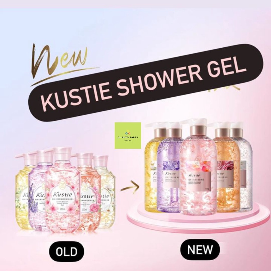 (New Scent!)Kustie Shower & Bath Gel 500ml (Assorted) Cherry Blossom ...