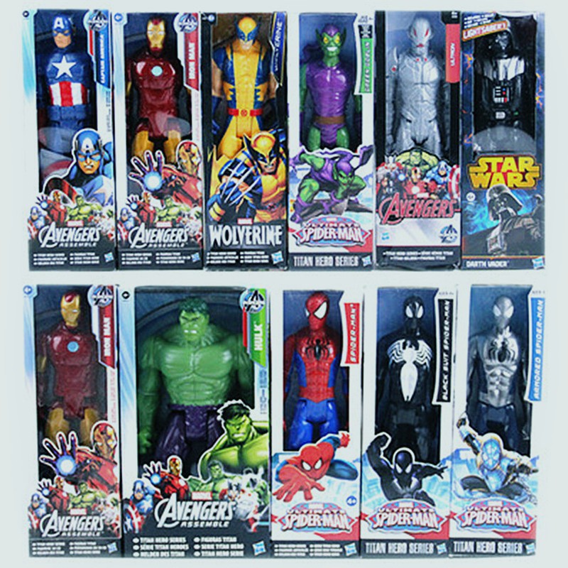 Marvel Avengers Toys Doll 12 Inch 30cm PVC Iron Man Hulk Captain ...