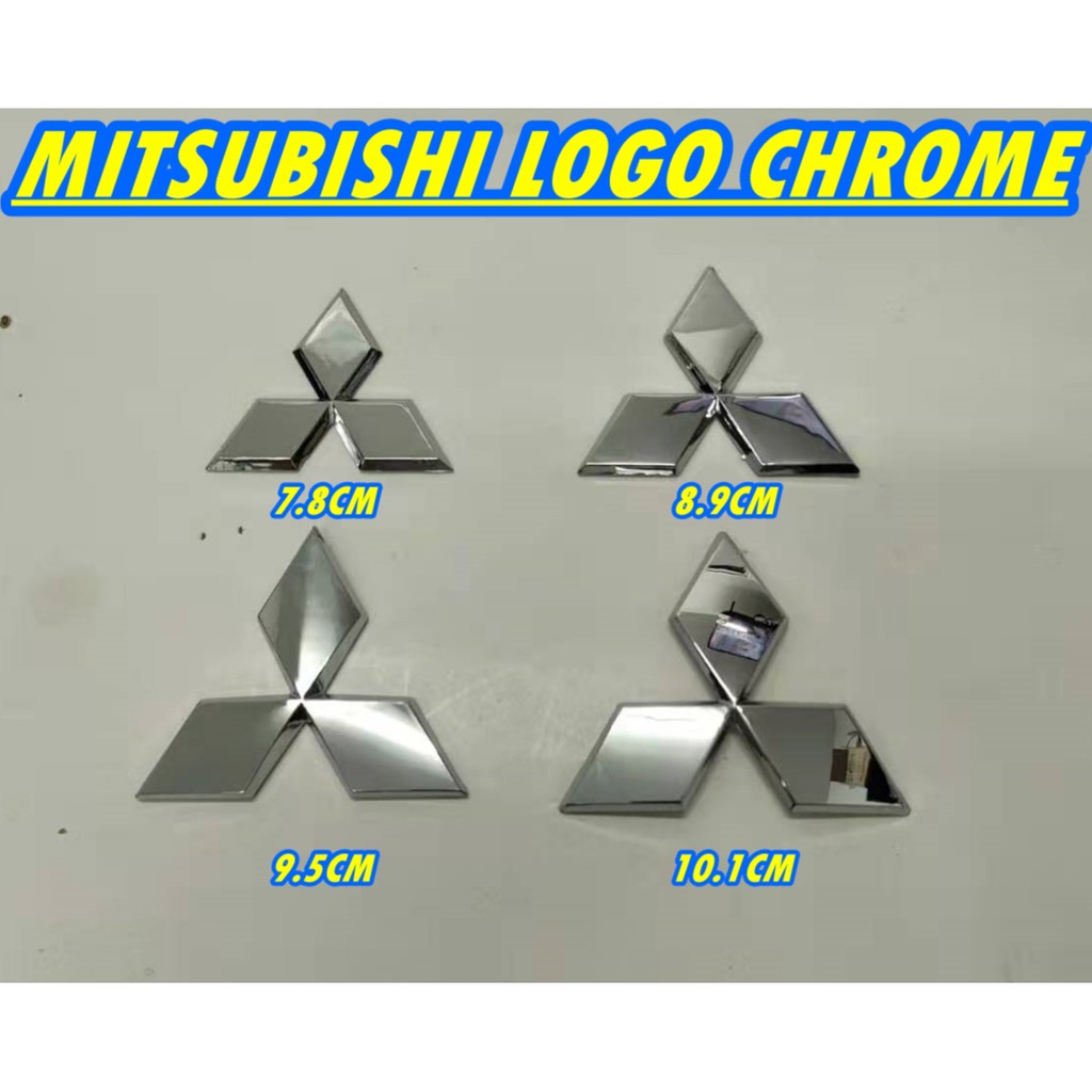 Mitsubishi Front Rear Chrome Badge Logo Car Emblem | Shopee Malaysia