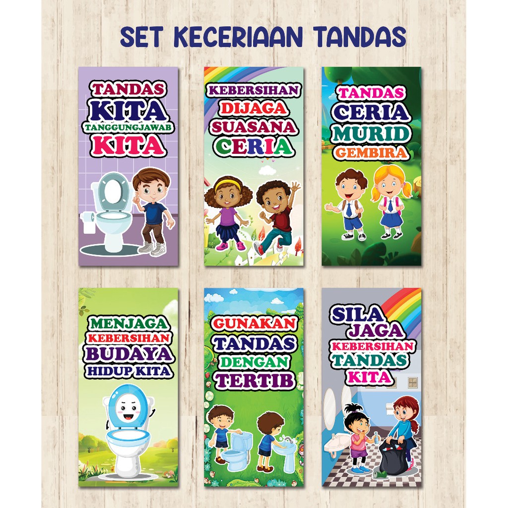 [BANNER TEBAL] 6 PCS SET KECERIAAN TANDAS TARPAULIN 1 X 2 KAKI | Shopee ...