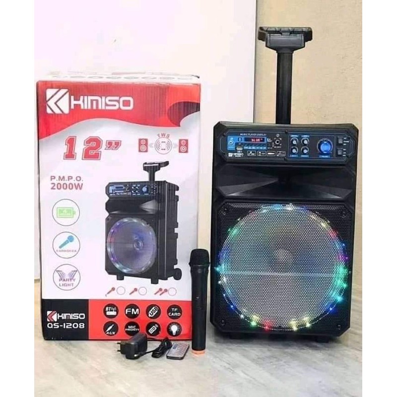 Kimiso speaker QS1208 12" Portable Speaker with wireless Microphone ...