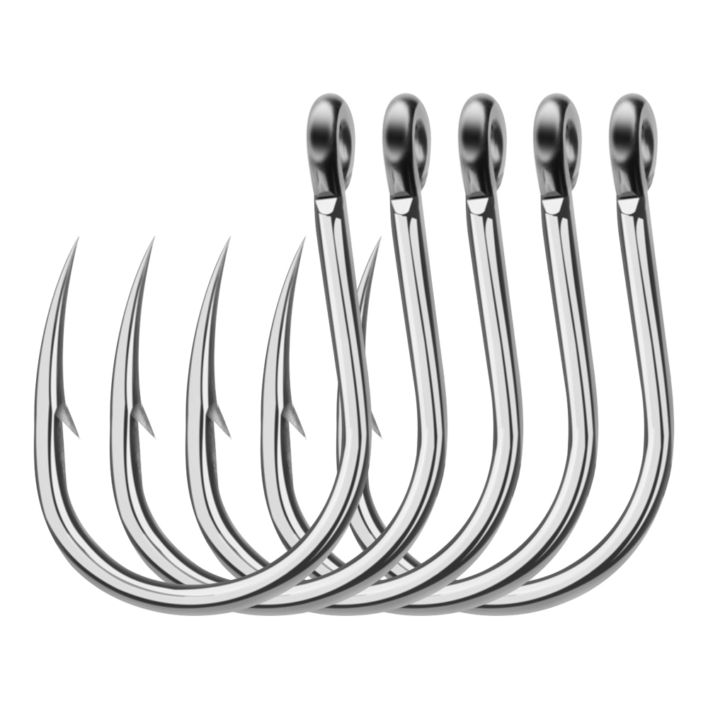 Proberos 20pcs Circle Hook Saltwater Single Tuna Fishing Hook Set ...
