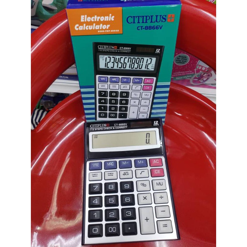CITIPLUS Electronic Calculator CT-8866V II 12-Digit Electronic Solar ...