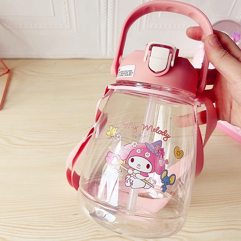 1300ml Cute Sanrio Hello Kitty Melody Kuromi Pudding Style Tummy Water ...
