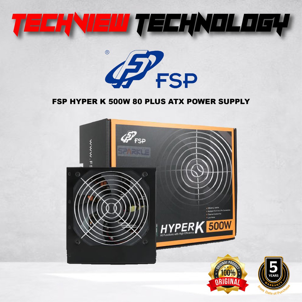 FSP HYPER K 500W 80 PLUS ATX POWER SUPPLY | Shopee Malaysia